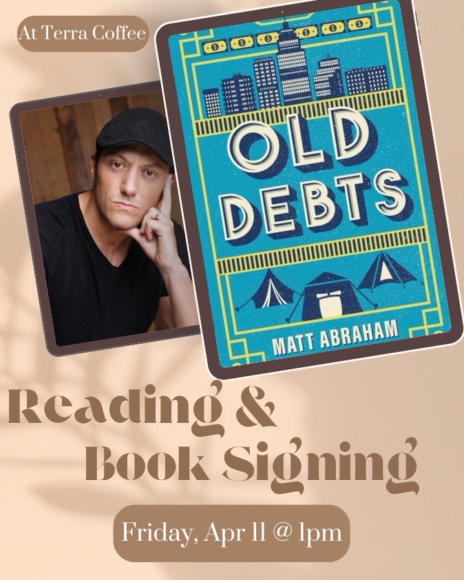Reading and Signing at Terra – Author Matt Abraham